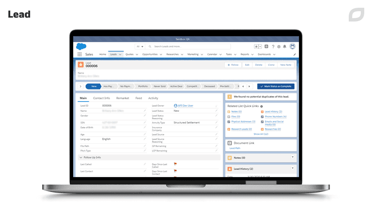 Salesforce CRM implementation for a real estate company